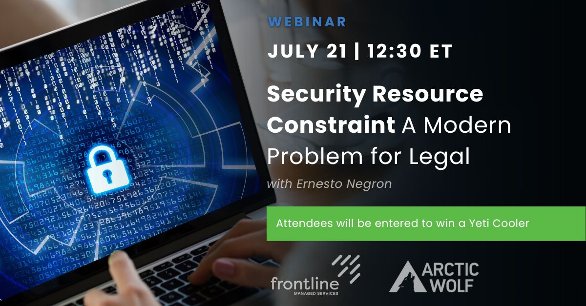 Security Resource Constraint | Webinar | Frontline Managed Services