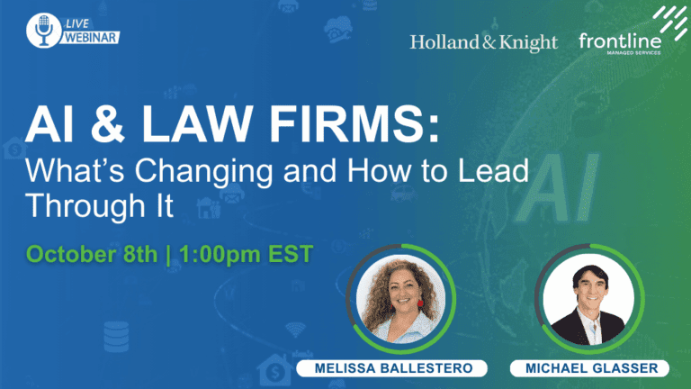 AI & Law Firms: What’s Changing and How to Lead Through It | Frontline ...